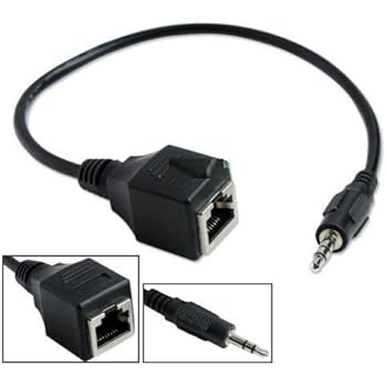 3.5mm 1/8" male Plug Audio Cable to RJ45 socket: Amazon.co.uk: Electronics