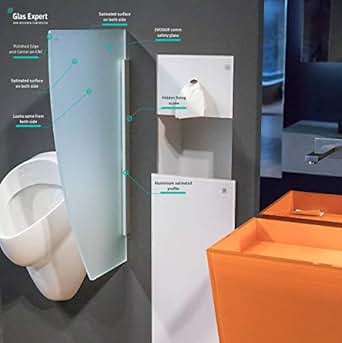 Glass Urinal Partition 450 mm x 800 mm Urinal Glass Wall Glass Urinal ...