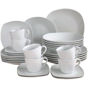 Creatable Dinner Ware Set, Porcelain, White, 50 x 34 x 30 cm: Amazon.co ...