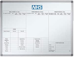 Hospital Swab Board Colour Printed Surgical Theatre Whiteboard 1800mm x ...