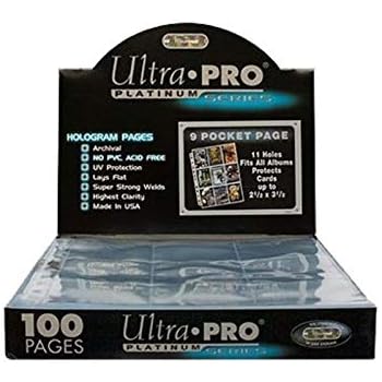Ultra Pro - Silver Pages - Feuilles de classeur - 100 feuilles de 9 ...