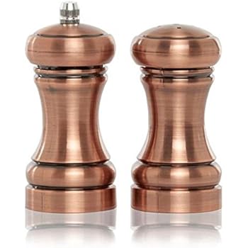 Premium Salt and Pepper Grinder Set - Best Copper Stainless Steel Mill ...