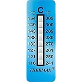 Thermax Temperature Indicating Label Strips, Irreversible, 10 Level, 77 ...