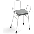 Days Height Adjustable Shower Perching Stool with Arms and Back ...