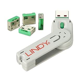Lindy USB Port Blocker - Pack of 4, Green (40451) - Buy Lindy USB Port ...