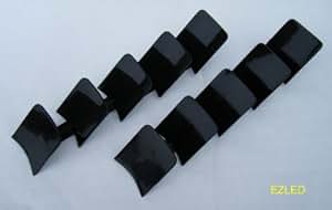 Car Wiper Wings Hi Tension Plastic Pair Each 5 Fins Black: Amazon.co.uk ...