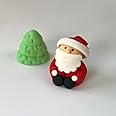 Santa Cake Toppers Christmas Decorations - 3D Edible Fondant Figures ...