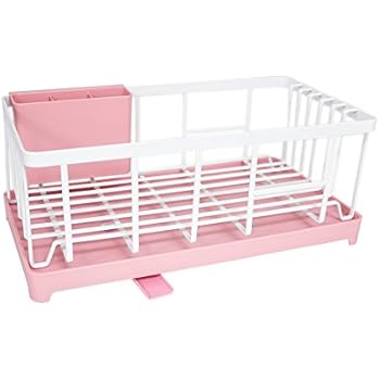 Baby Pink Wire Dish Drainer / Draining Rack: Amazon.co.uk: Kitchen & Home