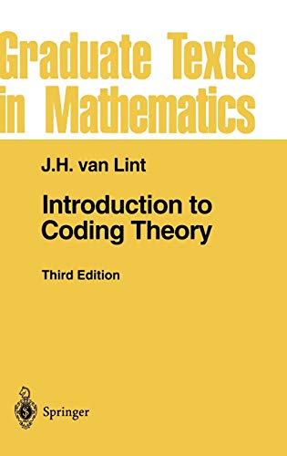 Buy Introduction to Coding Theory: 86 (Graduate Texts in Mathematics ...