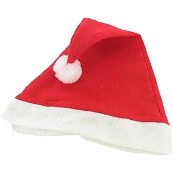 100 x Festive/ Christmas/ Xmas Felt Santa Hats - Bulk Buy: Amazon.co.uk ...