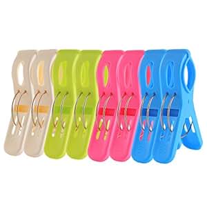 ipow [Lot de 8] Pince à Linge Grosses en Plastique pour Vêtement ...