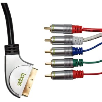 Scart to 5 RCA Component YPbPr Video Cable - Scart to: Amazon.co.uk ...