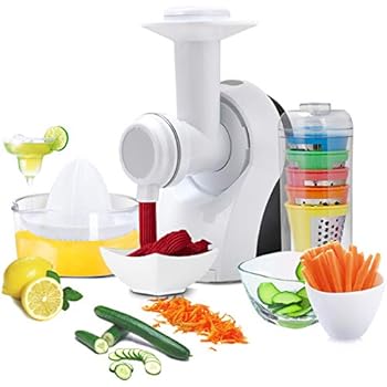 NutriBullet Veggie Bullet Electric Spiralizer/Shredder and Slicer, 500 ...