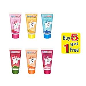 DentoShine Gel Toothpaste for Kids (Pack of 5 Flavors): Amazon.in: Baby