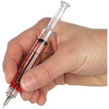 Fake Syringe Pen Red: Amazon.co.uk: Toys & Games