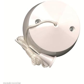 Bathroom Pull Cord Ceiling Switch 6 Amp White: Amazon.co.uk: DIY & Tools