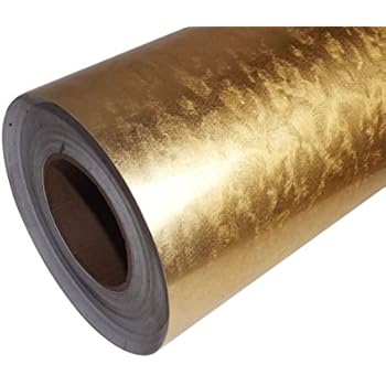 Gold & Silver Leaf Brushed Effect Aluminium Self Adhesive Sticky Back ...