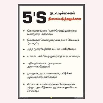 Mr. Safe - 5S Steps For Standardization Poster in Tamil Eco Vinyl ...