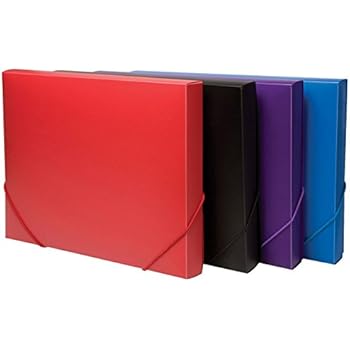 10 x A4 Clear Plastic Box Files Office Elasticated Document Storage ...