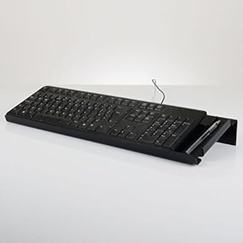 Angled Ergonomic Acrylic Computer Keyboard Riser Stand/Platform - Black ...