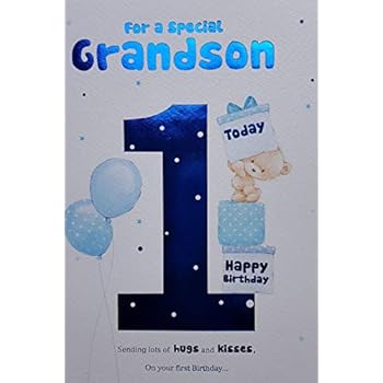 1st Birthday Cards Boys - First Card 1 Year Old Baby Boy Age One - Best ...