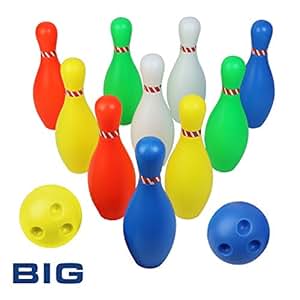 Birilli Bowling Set Bambin Palla da Bowling Giocattoli（10 Birilli + 2 ...