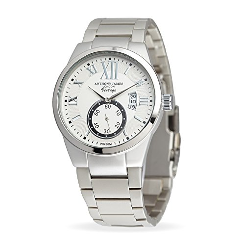 ANTHONY JAMES LONDON VINTAGE Herren Designer-Armbanduhr Business Casual ...