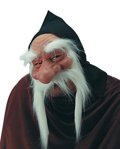 Dwarf Half Mask with White Moustache | Gnomelands