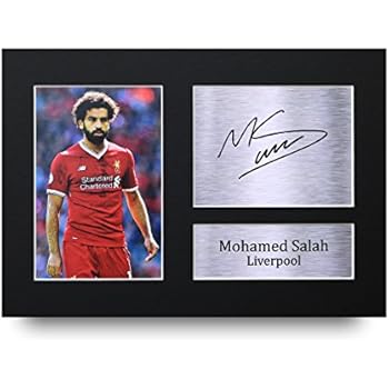 HWC Trading Mohamed Mo Salah Gifts Signed A4 Printed Autograph ...