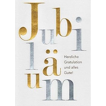 Glückwunschkarte zum Jubiläum herzlichen Glückwunsch: Amazon.de ...