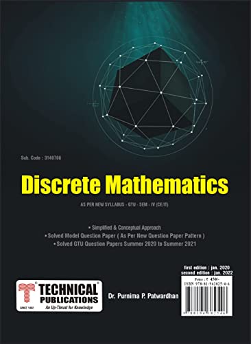 Buy Discrete Mathematics for GTU (IV- CSE/IT- 3140708) Book Online at ...