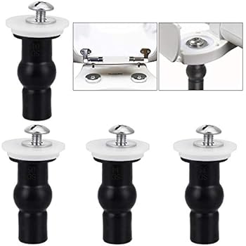 BUZIFU 2 Pairs Toilet Seat Top Fix Screws Fixings Toilet Seat Hinges ...
