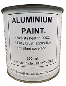 1 x 250ml Silver Heat Resistant To 200C Aluminium Paint For Wood Metal ...