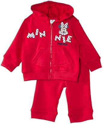 Disney Baby Girls' Minnie Mouse Long Sleeve Tracksuit, True Red, 23 ...