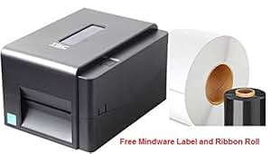 TSC TE244 Barcode Printer with One Label Roll and Ribbon Free: Amazon ...