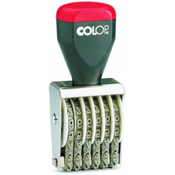 ExcelMark Number Stamp, Self Inking, Black Numbering Stamp, 6 Digit ...