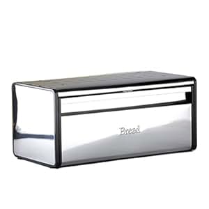 Stainless Steel Large Rectangular Bread Bin: Amazon.co.uk: Kitchen & Home