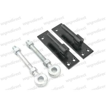 Wyre Direct Gate Hinges 12mm Pin Bracket & 12mm X 100mm Adjustable Eye ...