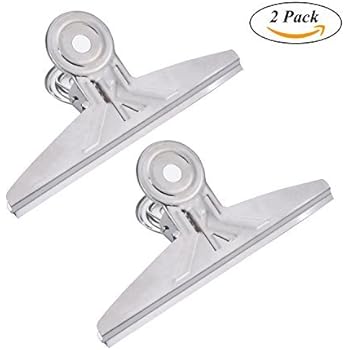 10 x JUMBO BULLDOG CLIPS GRIP CLIPS BLACK & CHROME 70mm: Amazon.co.uk ...