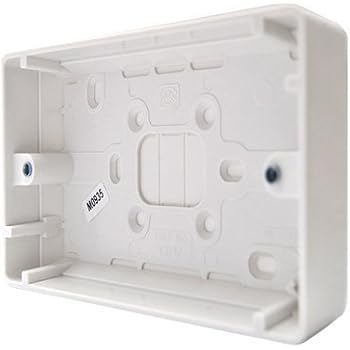Surface Mounted Back Box 25mm Wall Pattress Double 2 Gang Electrical ...