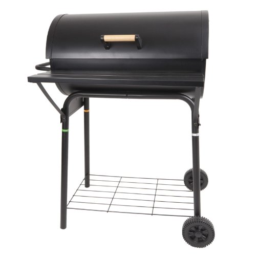 Azuma Black Steel Barrel BBQ Barbeque Charcoal Grill Cooking Garden ...