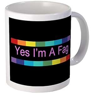 HURKI YES I'M A FAG Small Mug: Amazon.co.uk: Kitchen & Home