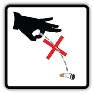Do Not Throw Cigarette Butts Prohibit Healthcare Sign Car Bumper ...