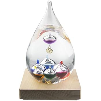 AcuRite 00795A2 Galileo Thermometer with Glass Globe Barometer: Amazon ...