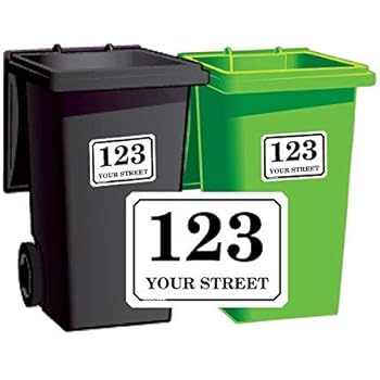 Custom Printed Wheelie Bin Number Stickers with Road and Street Name ...