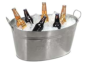 LIVIVO ® Galvanised Steel 24L Drinks Ice Cool Bucket - Ideal for ...