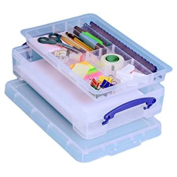 Really Useful Storage Box 4 Litre Clear + Office Divider: Amazon.co.uk ...