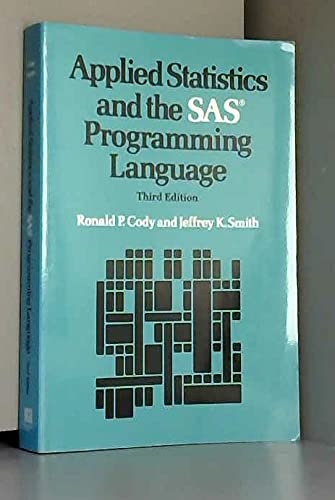 Buy Applied Statistics and the SAS Programming Language Book Online at ...