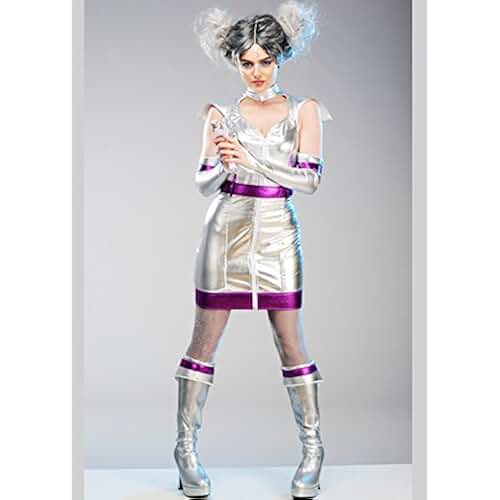 Amazon.co.uk: silver alien costume