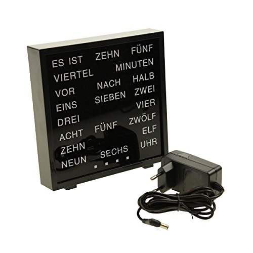 ᐅ LED WORTUHR, Tisch Uhr digital mit Worten Buchstaben (Deutsch) statt ...